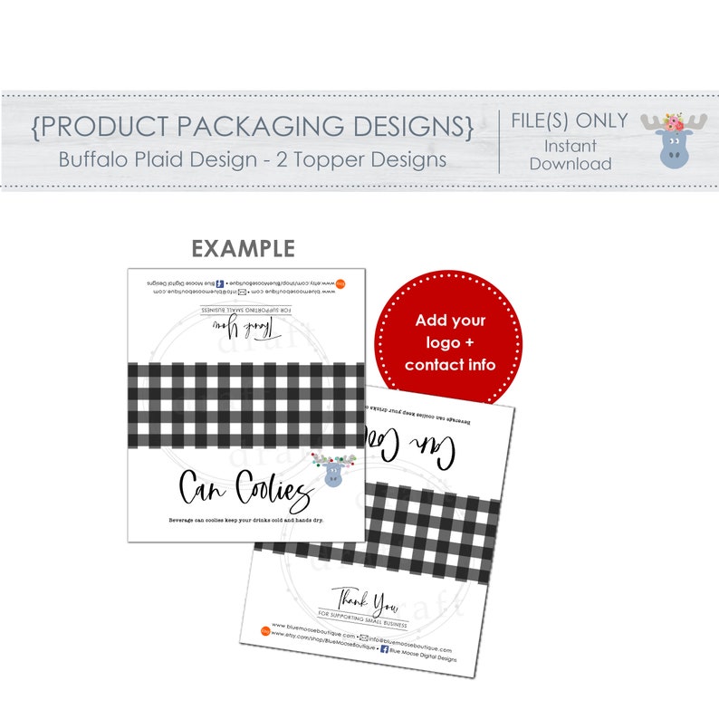 Marketing Product Topper Designs Buffalo Plaid - Etsy