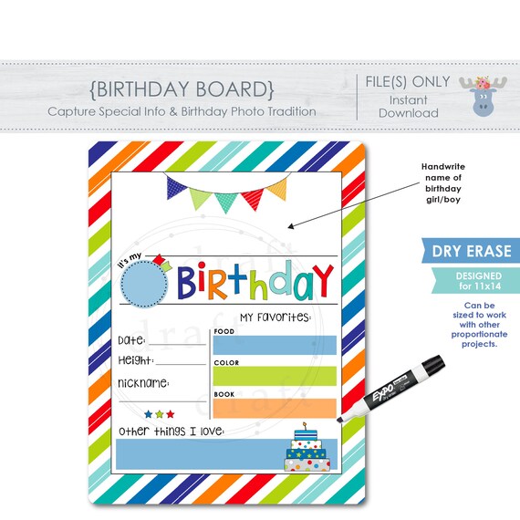 BIRTHDAY BOARD Photo Picture Taking Board Incl Canadian | Etsy