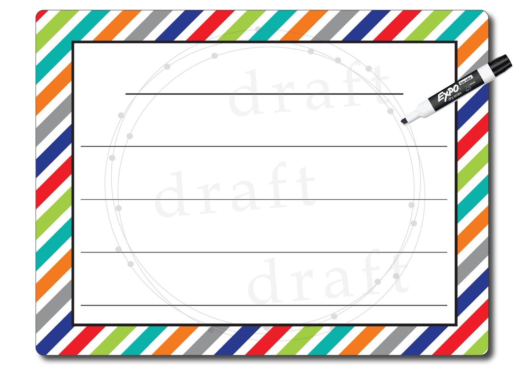 LINED Dry Erase Design • Alphabet Practice Board ==> Primary Colors ...