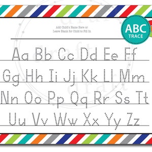 ABC TRACE • Alphabet Practice Board ==> Primary Colors • Dry Erase ...
