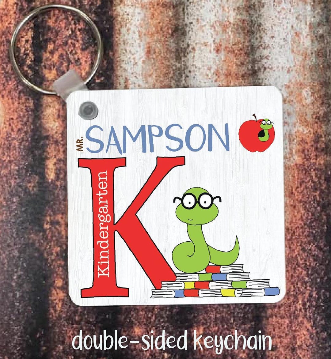 TEACHER APPRECIATION GIFT Design Keychains Key Chain School Elementary ...