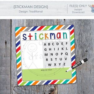 STICKMAN Game Design • Primary Colors • 6x6 Square Dry Erase Boards ...