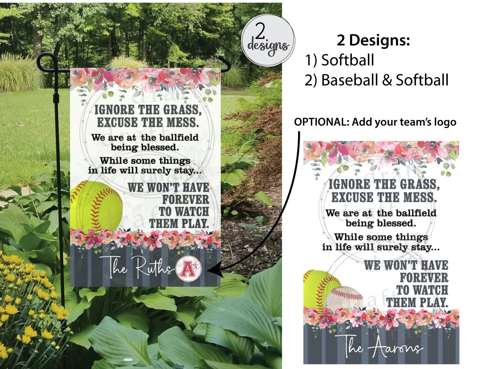 Baseball Flower Designs