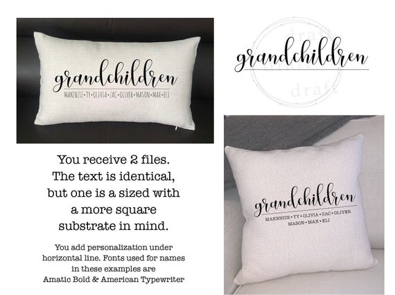 GRANDKIDS Design Element Personalize With Names - Etsy