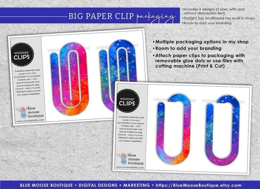 DOUBLES | Big Paper Clip PACKAGING Designs • Straight Top • Oversized ...