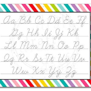 CURSIVE TRACE • Alphabet Practice Boards ==> Primary Colors • Whimsy ...
