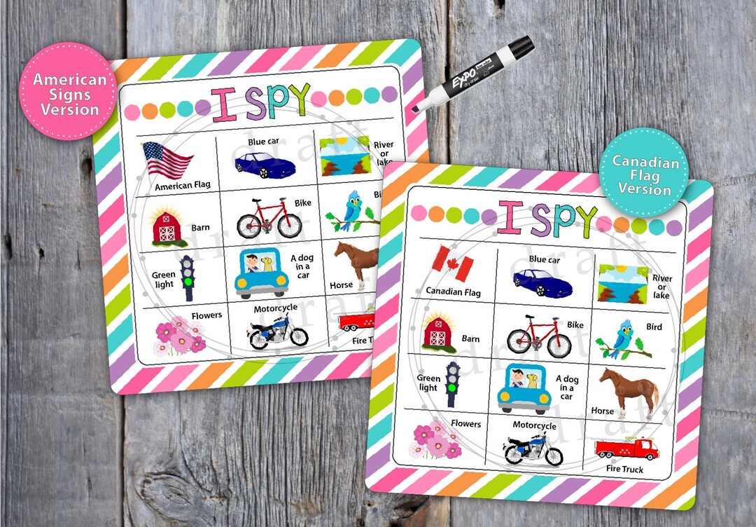 I SPY Designs • Whimsy Colors • 6x6 Travel Board Designs • Canadian ...