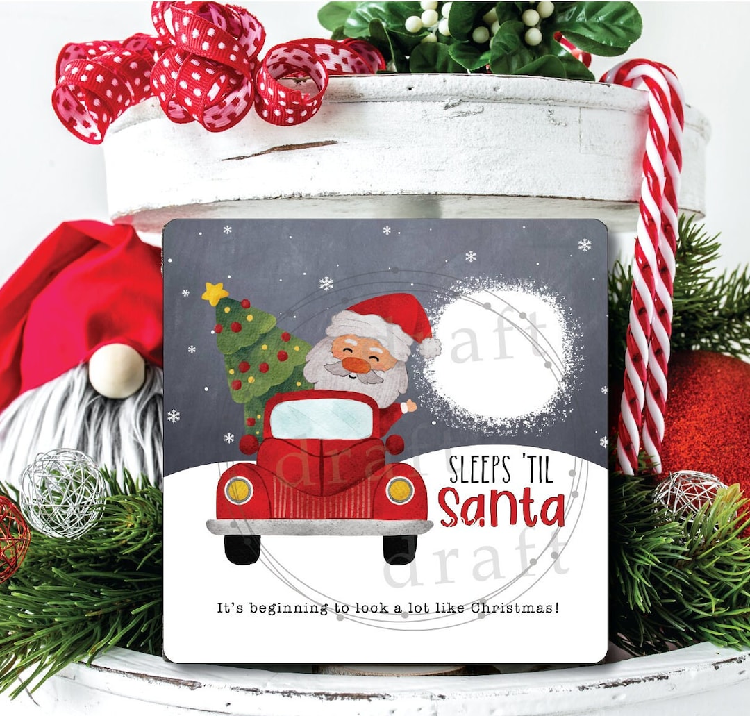 2 Christmas Countdown With Santa Claus • Days Until Christmas • Sleeps ...