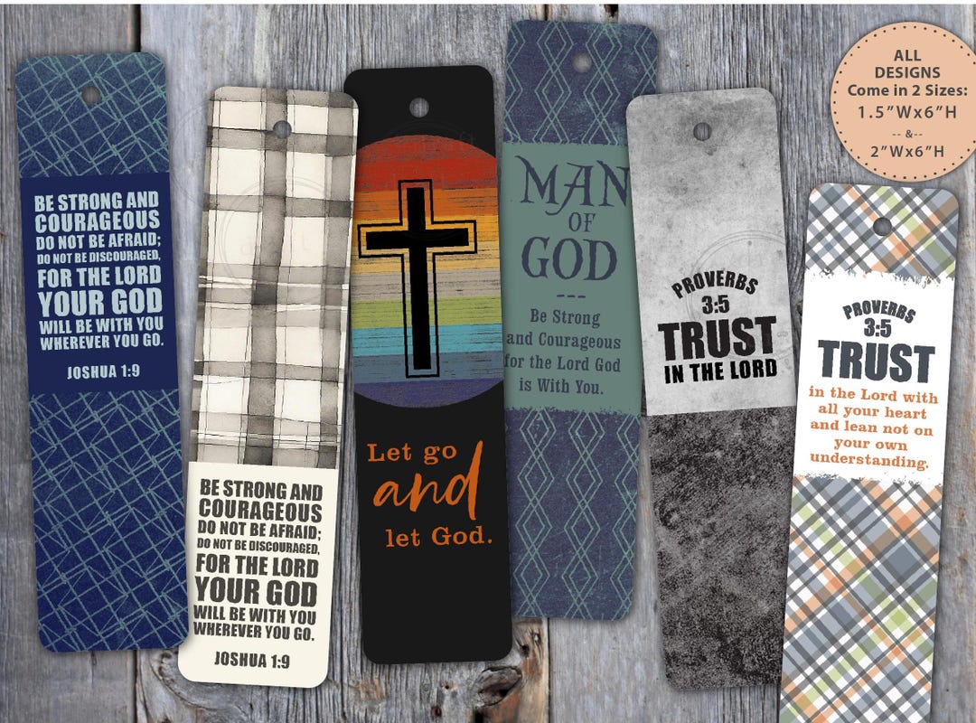 6 FAITH Bookmark Designs • Masculine • Christian • Book Lover ...