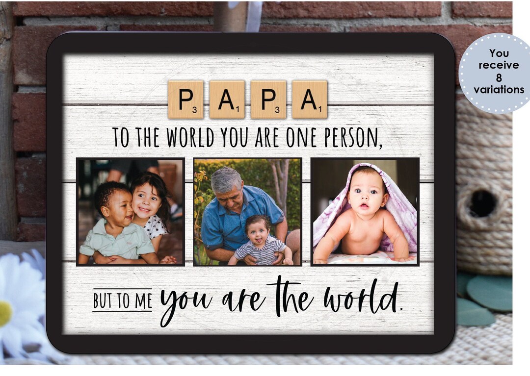 GRANDPA, PAPA, POPPY, Pop Pop Designs 4 Files Board Photos/pictures to ...
