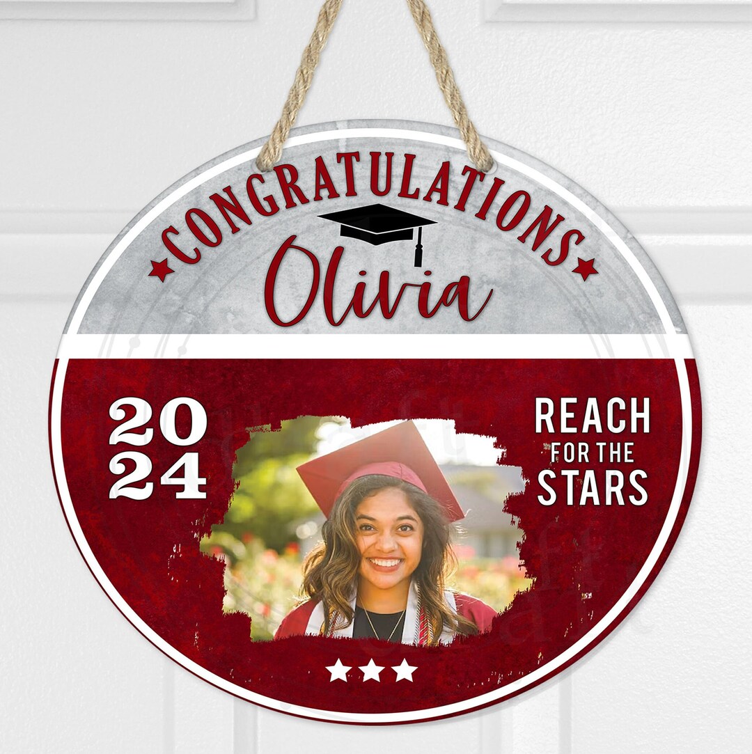 2 GRADUATION Round Door Hanger Designs Sign Photo/picture Cutout ...