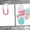 5 Big Paper Clip Design Bundle • Floral • Flowers • Paperclip ...