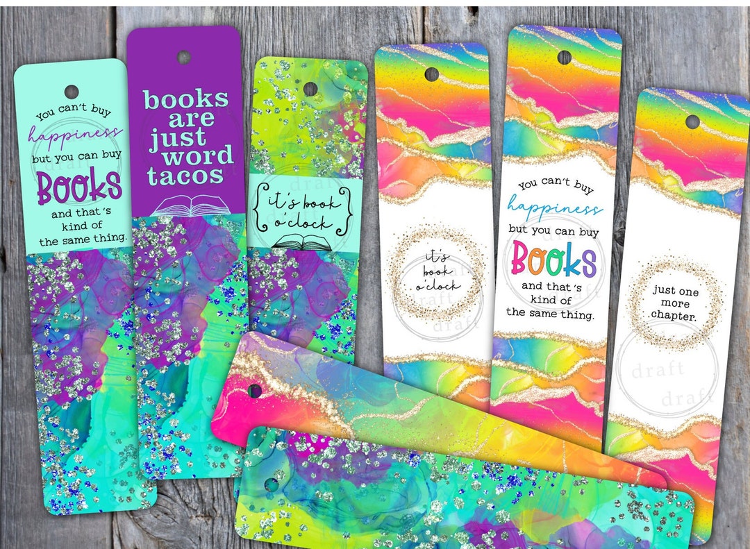 8 Bookmark Design Bundle • Friends • Book Lover • Books Are Word Tacos ...