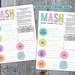 MASH Game Designs Popular Game for Decades Games Print on Paper or Dry ...