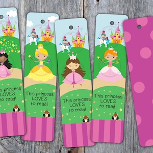 5 Princess Bookmark Designs • Kids • Castle • Fairytales • Includes 2 ...