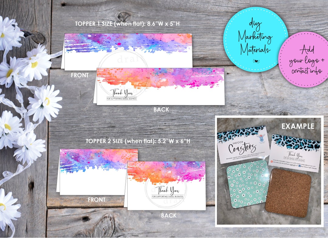 Marketing - Product Topper Designs ==> Watercolor Designs -- "toppers ...