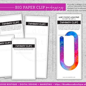 Big PAPER CLIP PACKAGING Designs • Straight Top • Oversized Paperclip ...