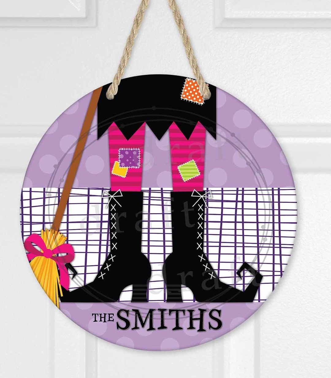 Witch Legs • Halloween - Round, Circle Door Hanger Design • Sublimation ...