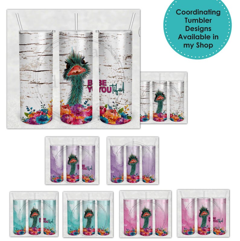 5 Big Paper Clip Design Bundle • Floral • Ostrich • Paperclip ...