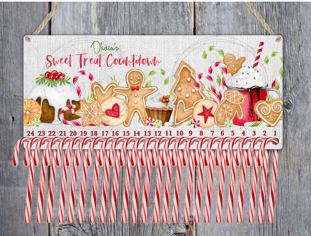 SWEET TREAT COUNTDOWN • Cookies • Christmas Design • Rectangle Board ...