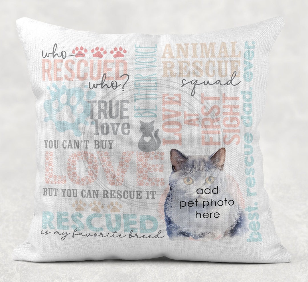 4 CAT RESCUE Designs • Mom, Dad, Parents, Family • Pillow • Digital ...