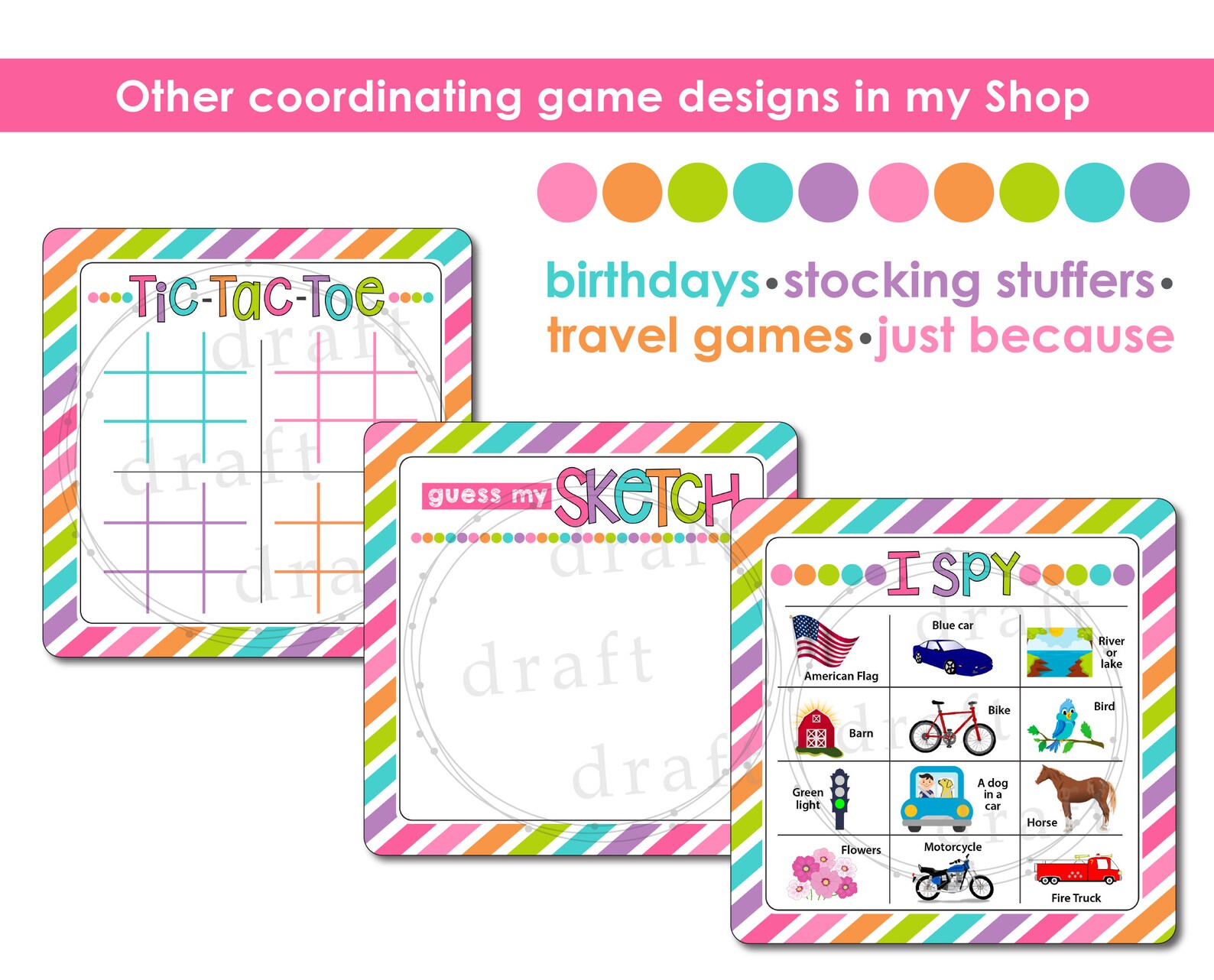 I SPY Designs • Whimsy Colors • 6x6 Travel Board Designs • Canadian ...