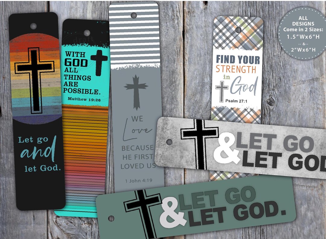 6 FAITH Bookmark Designs • Set 2 • Christian • Masculine • Book Lover ...