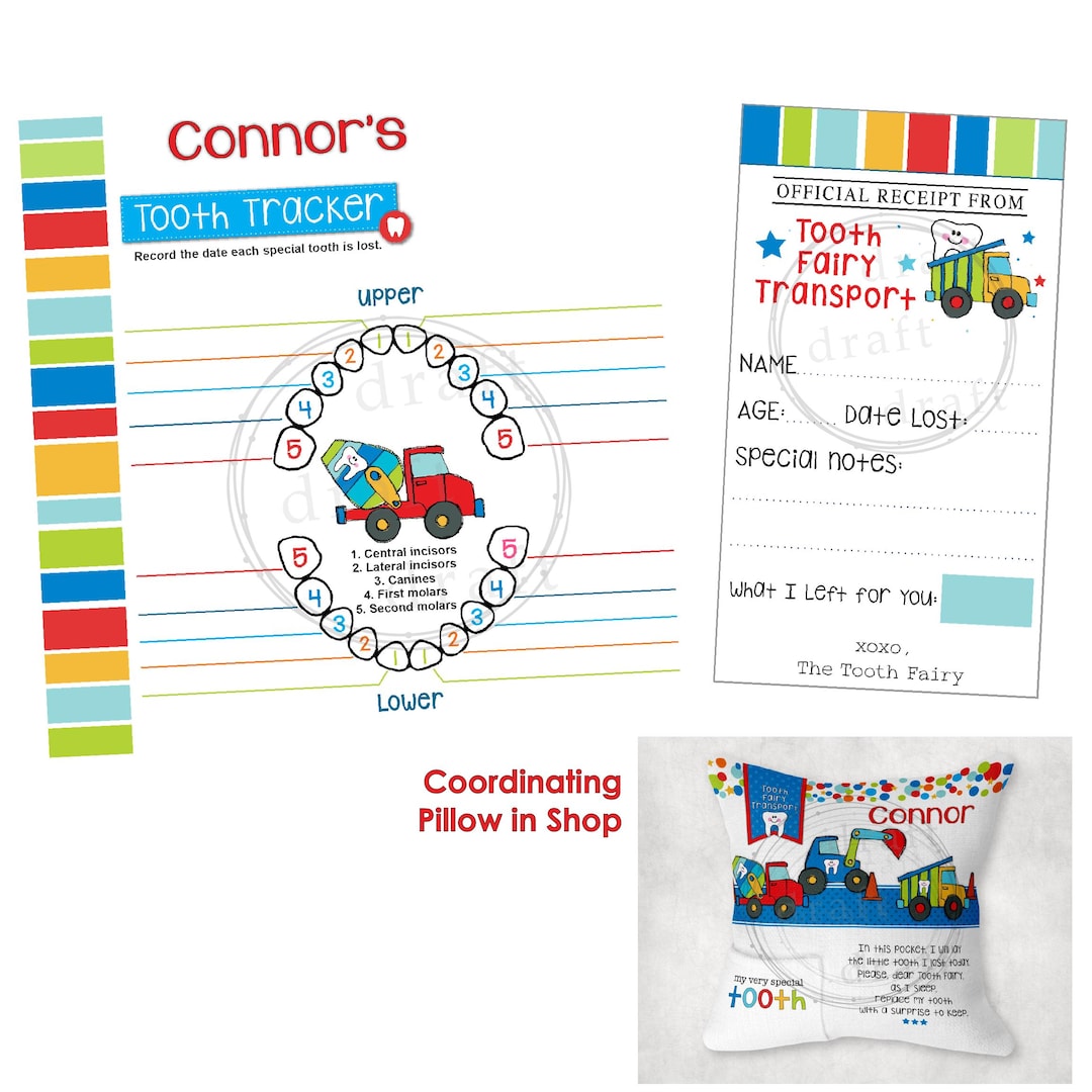 TOOTH TRACKER + RECEIPTS - Truck Design - Record Lost Teeth & Leave a ...