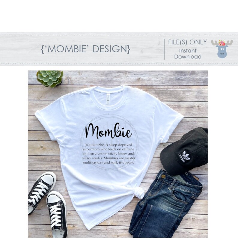 MOMBIE Sublimation File Design PNG and SVG Files Instant | Etsy