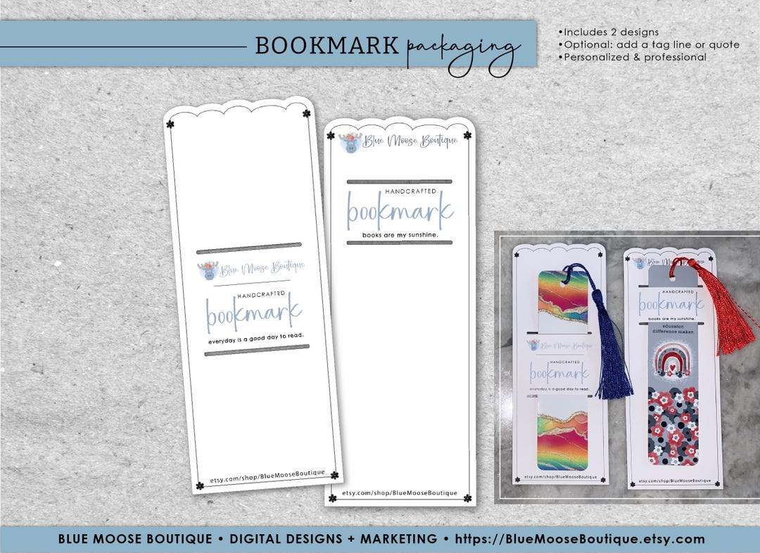 BOOKMARK PACKAGING - Scalloped Top ==> Versatile • 2 Sizes • Add ...