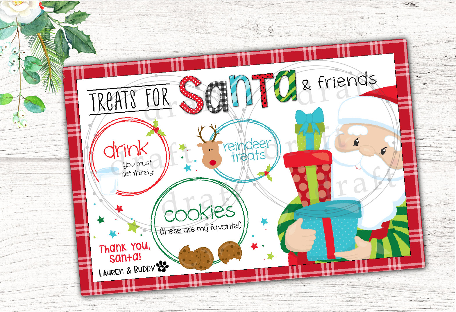 Sublimation Designs Downloads Santa Tray - Etsy