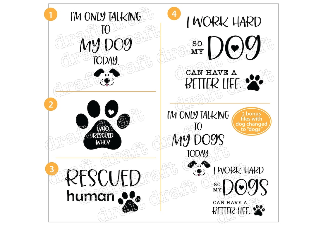 4 DOG Lover Designs • Bundle • Versatile Designs • Files Sublimation ...
