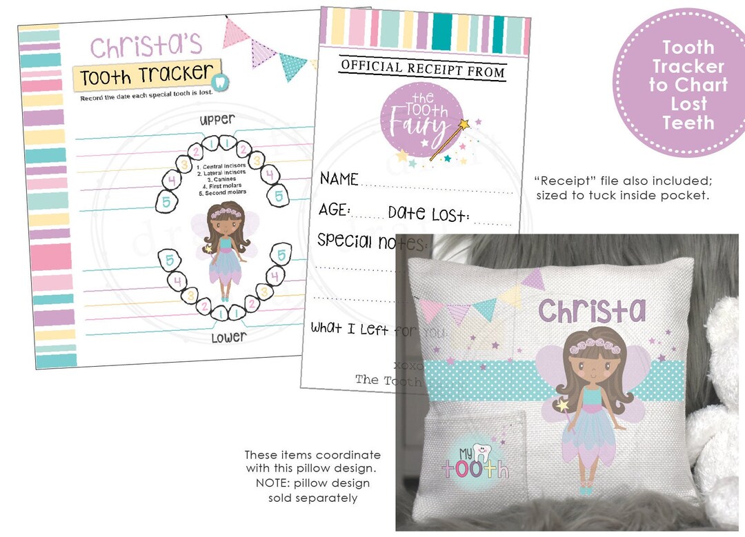 TOOTH TRACKER + RECEIPTS - Record Lost Teeth & Leave a Receipt • Print ...