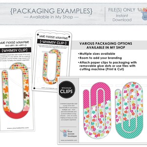 2 Big Paper Clip Designs • Fall Floral • Paperclip • Jumbo Size ...