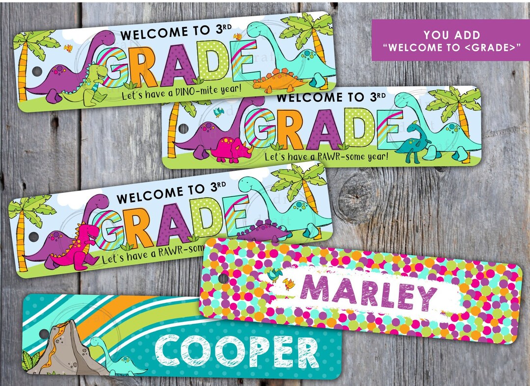5 From TEACHER - WELCOME to Student Bookmark Designs • Dinosaurs ...