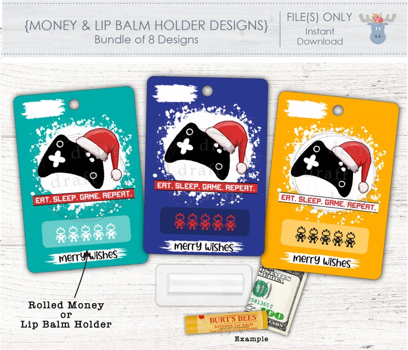 Bundle of 8 GAMER Gift Card Designs Video Game Lover - Etsy
