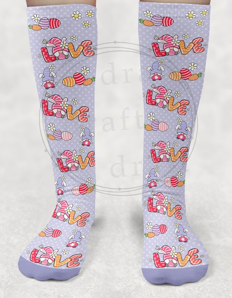EASTER GNOMES -- 2 Designs • Socks Design Templates - Digital Download ...