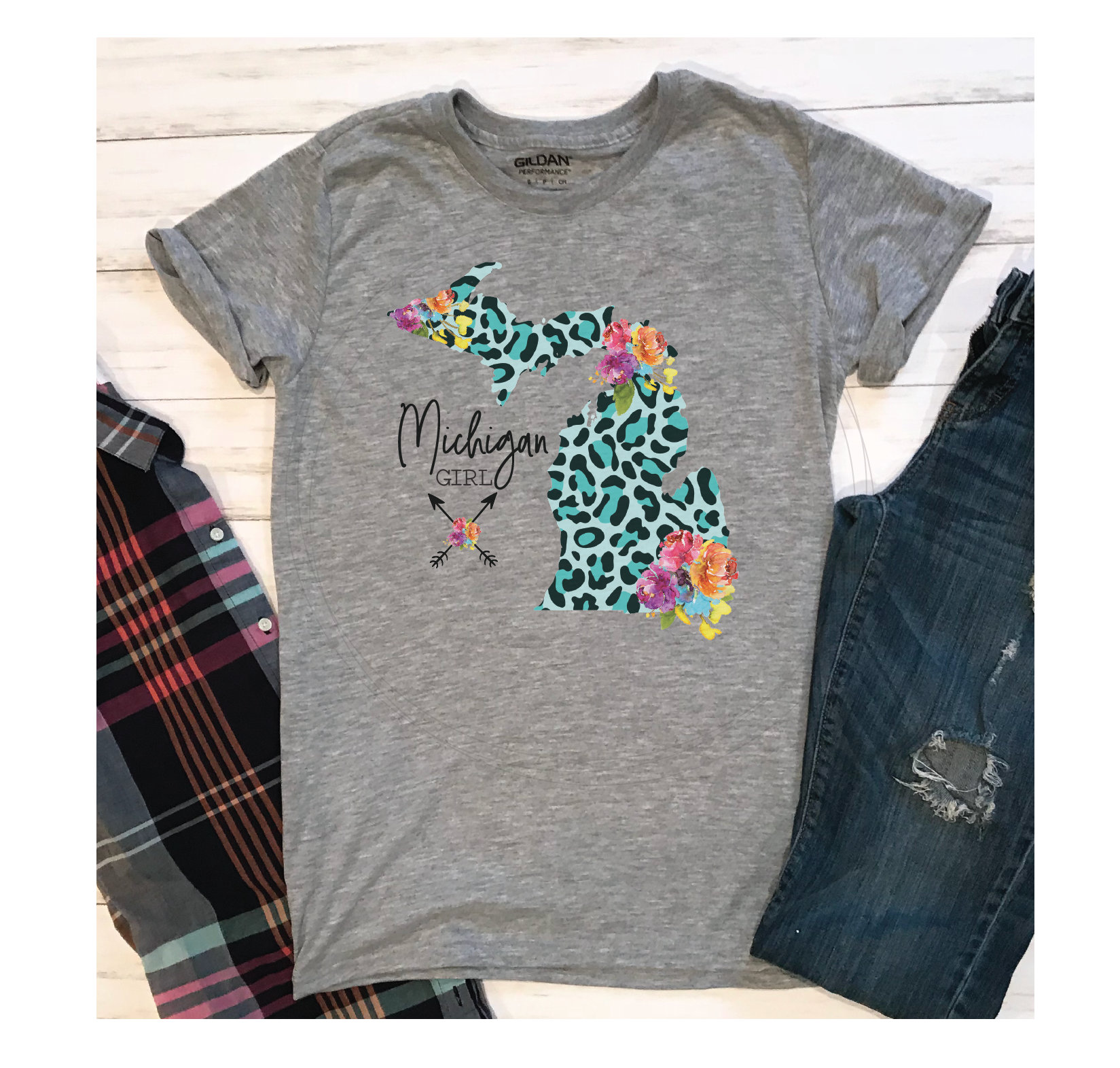 Michigan the Mitten Designs the State of Michigan Aqua - Etsy