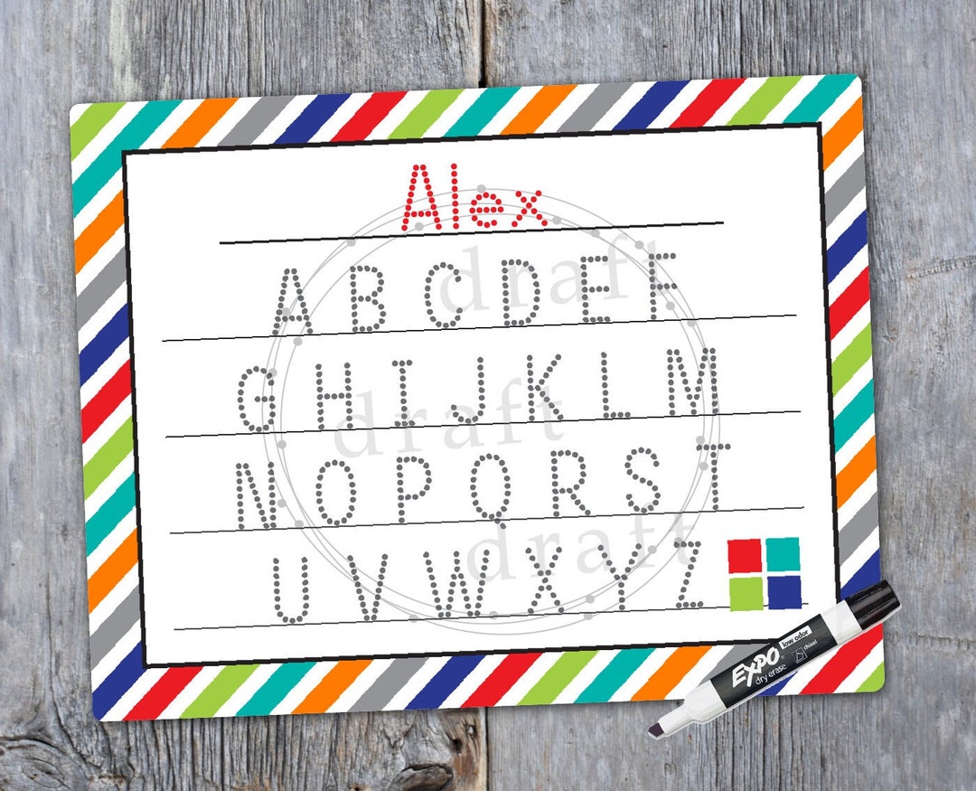 ABC TRACE Upper Case & Numbers • Alphabet Practice Board • Primary ...