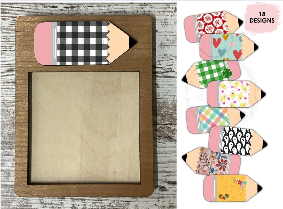 18 Sticky Note Pencil Designs • 9 to Personalize & 9 Blank • MSD ...