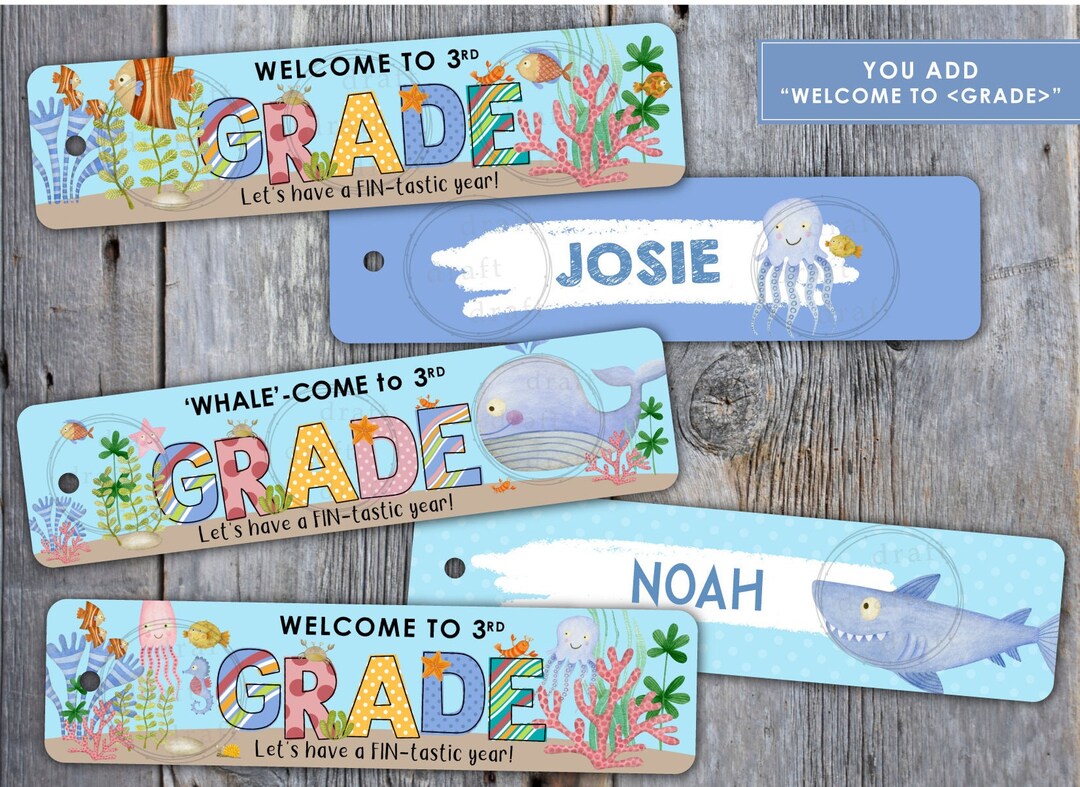 5 From TEACHER - WELCOME to Student Bookmark Designs • Under the Sea ...