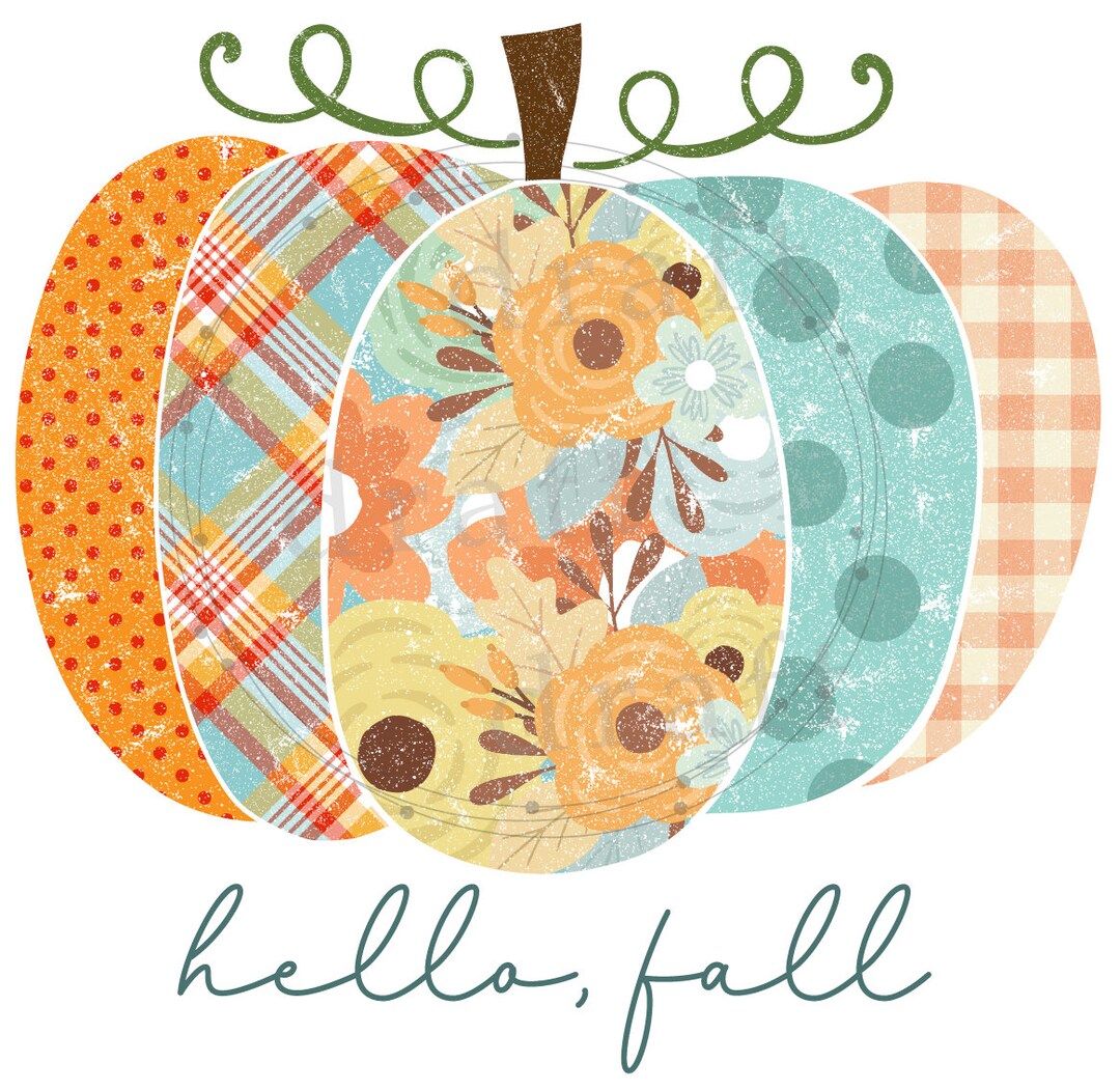 2 Boho Pumpkin Plaid Designs -- 1 Distressed, 1 Traditional | Hello ...