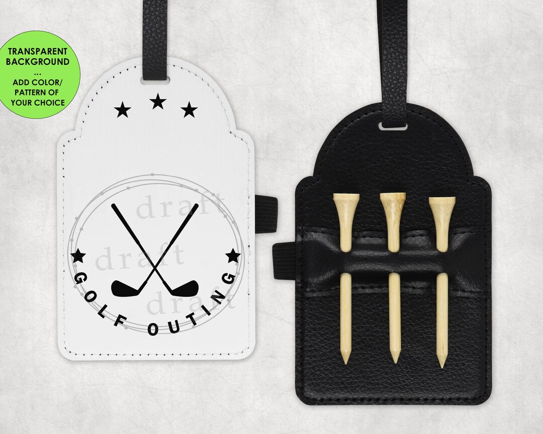 4 GOLF OUTING Bag Tag TRANSPARENT Designs ==> Ready to Personalize ...