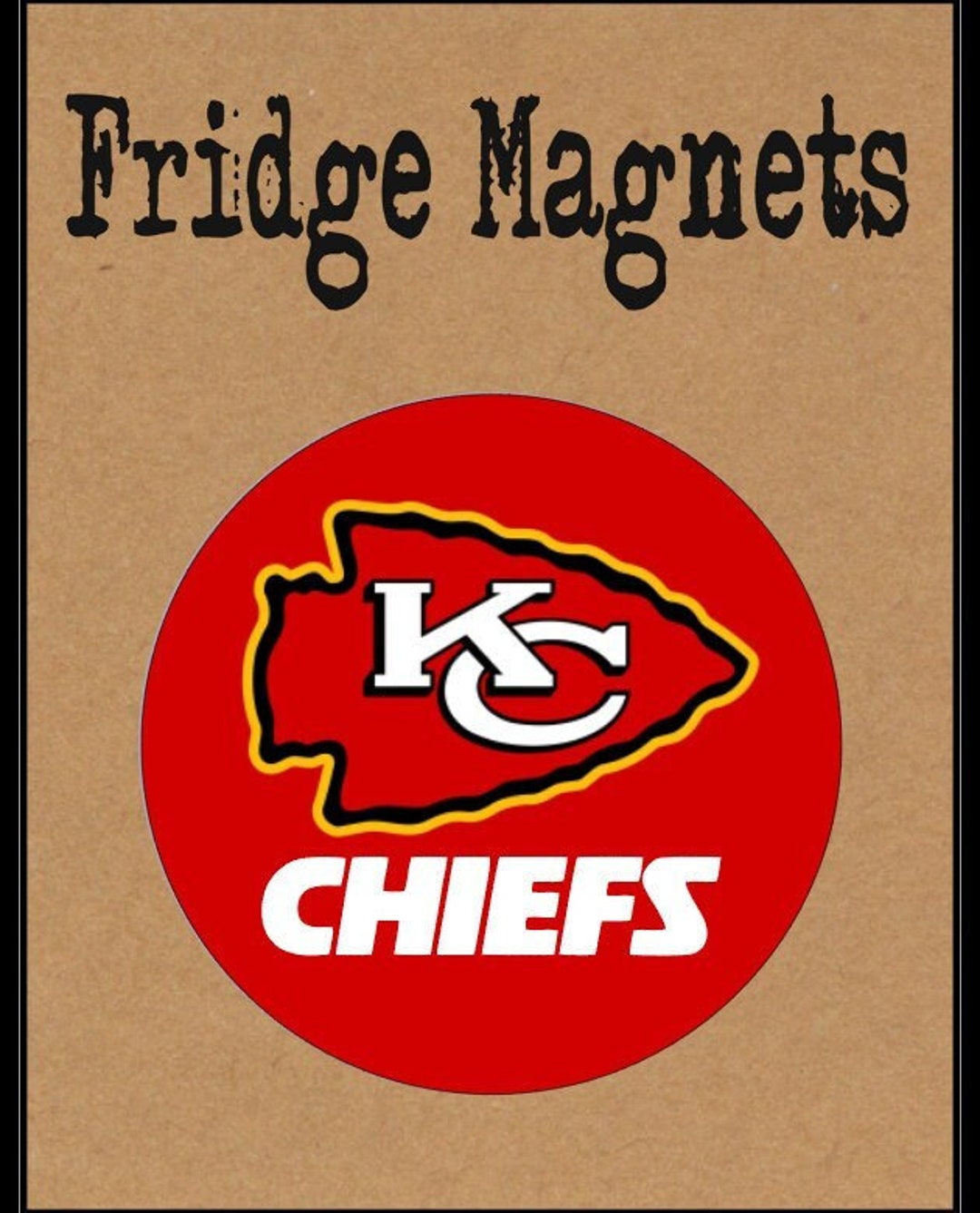 NFL Kansas City Chiefs Refrigerator Magnet 3 Inch - Etsy