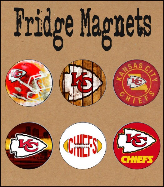 NFL Kansas City Chiefs Refrigerator Magnet 1 Inch - Etsy