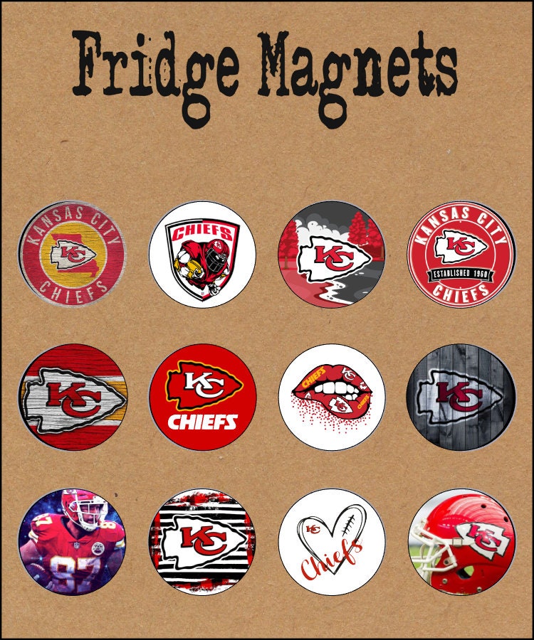 NFL Kansas City Chiefs Refrigerator Magnet 1 Inch - Etsy