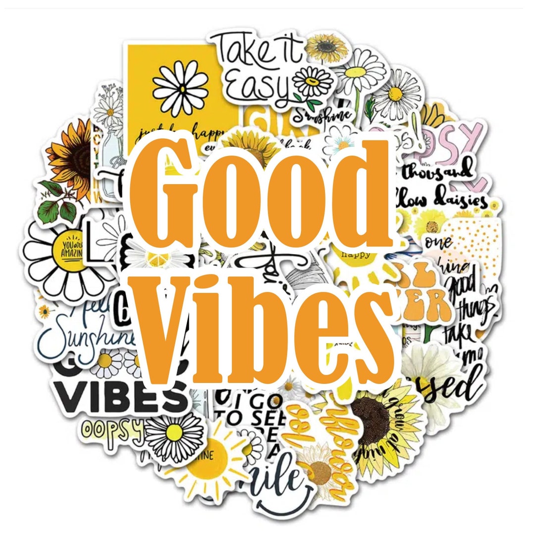 Good Vibes Only Stickers Free Shipping - Etsy