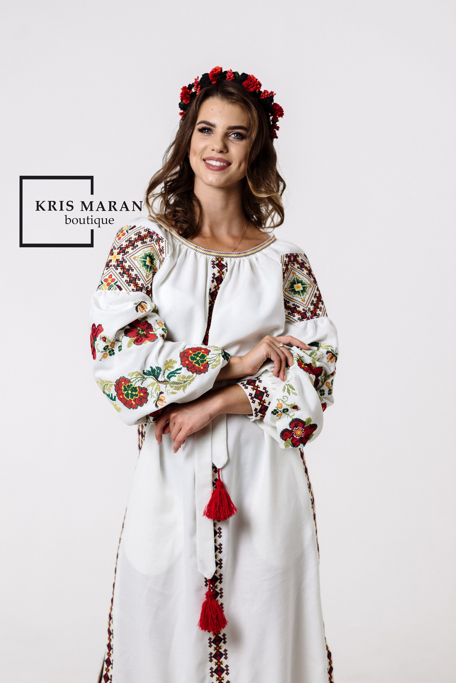 Bohemian Embroidered Dress Modern Folk Style Boho Chic - Etsy