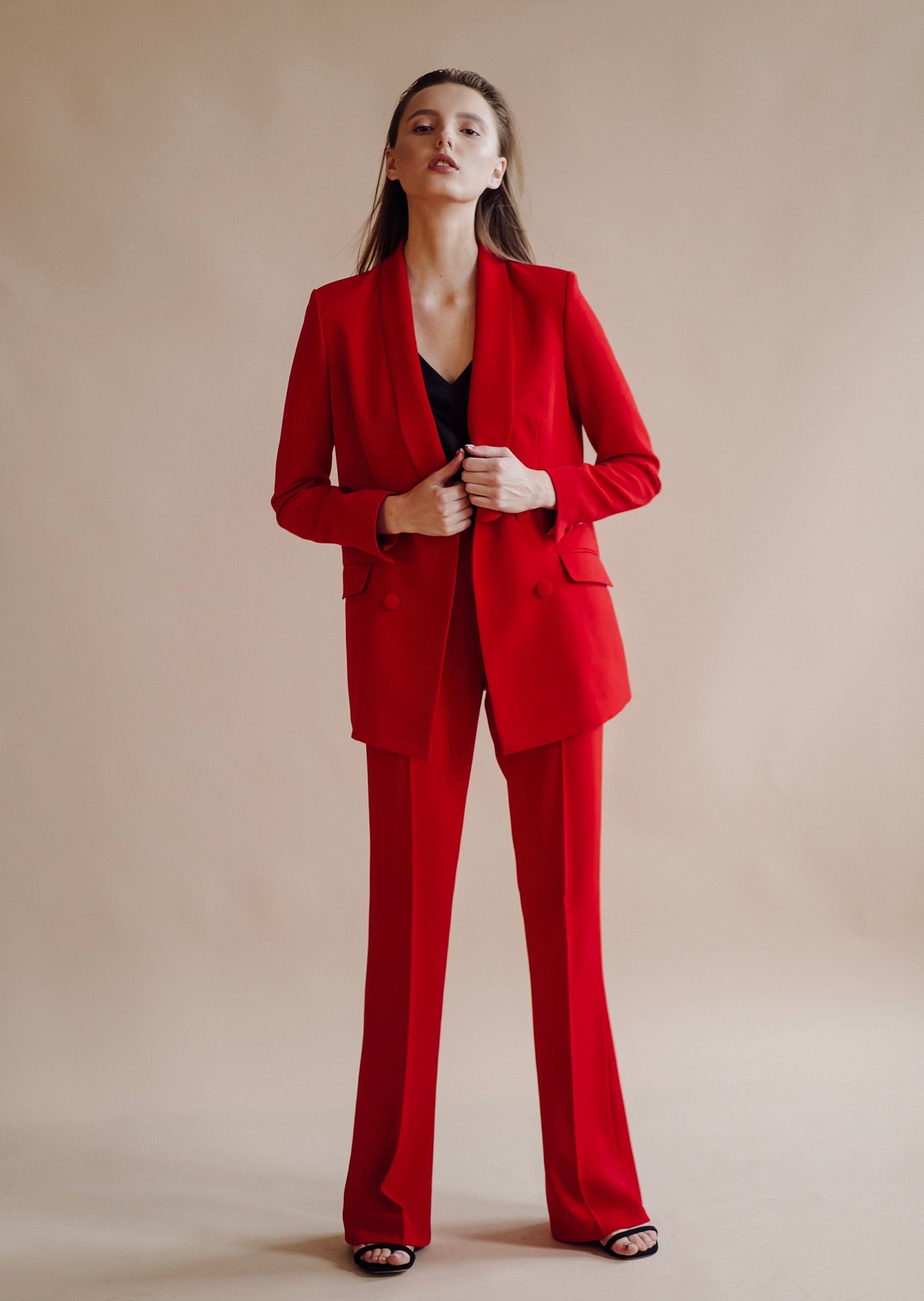 Relaxed Fit Blazer Wide Leg Pants Suit Atelier Yuwaciaojp