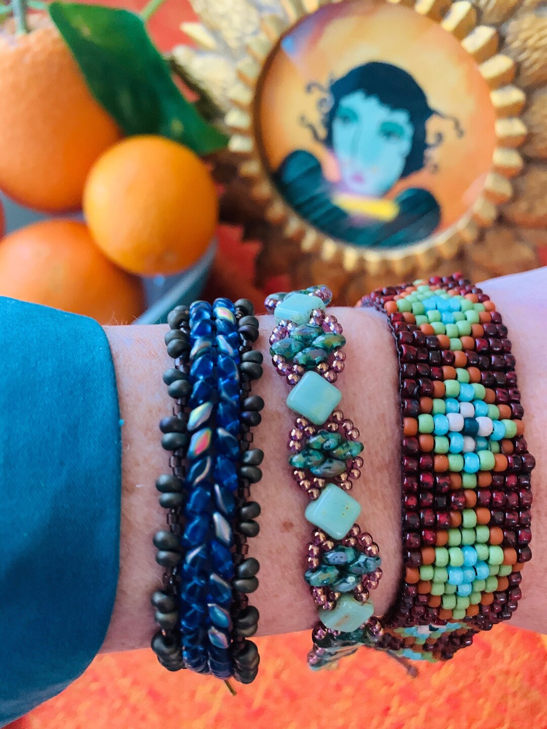 Set of 3 Beaded Bracelets Made by Tucson Arizona Artist - Etsy